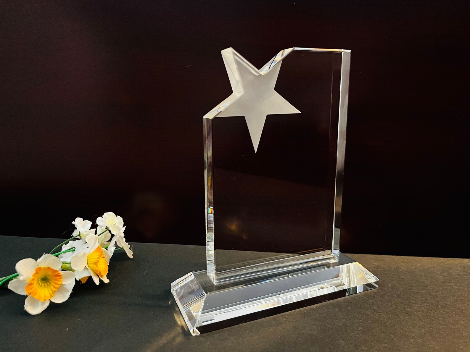 Crystal Star Plaque Award, Free Engraving, 3 Sizes Available, Award for ...