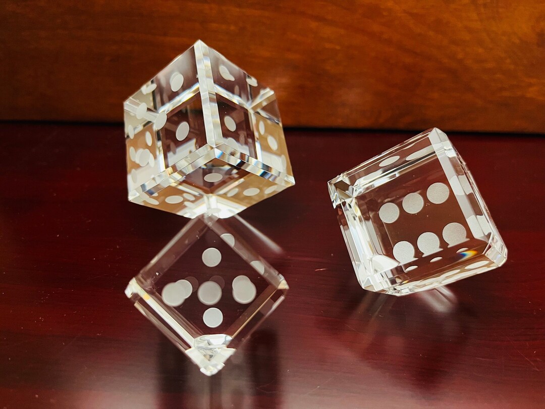 Crystal Standing Dice, Novelty, Free Engraving on 1 Side, 3 Sizes ...