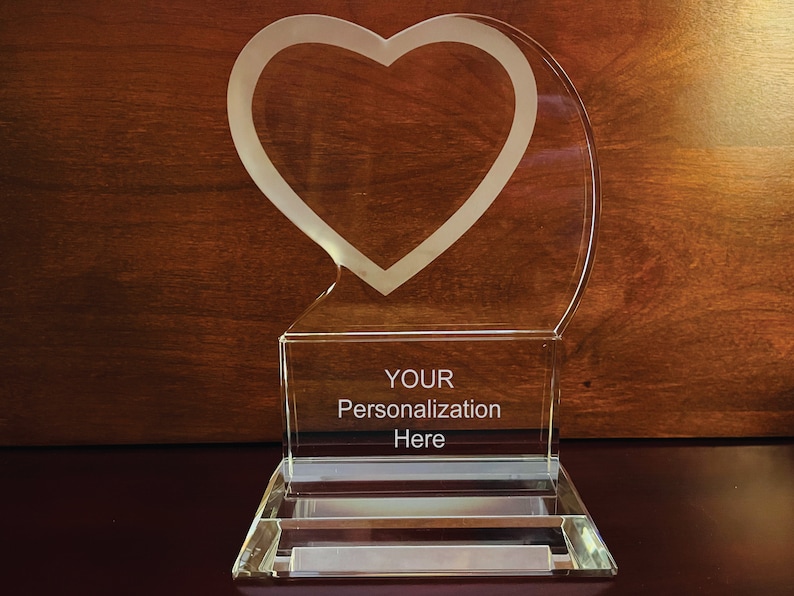 Crystal Heart Award Trophy Gift Home Decor Perfect Gift - Etsy