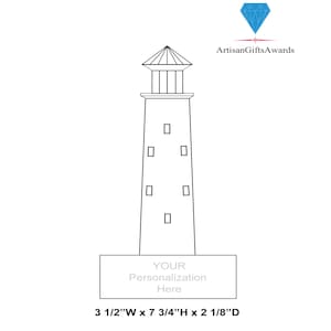 Crystal Lighthouse Figurine, Gift, Award, Blank or Engraved. Ideal for ...
