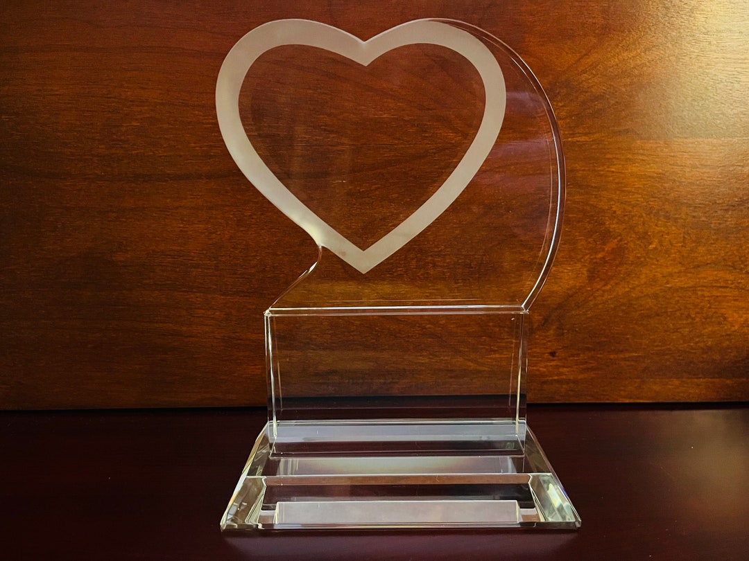 Crystal Heart Award, Trophy, Gift, Home Decor, Perfect Gift for the ...