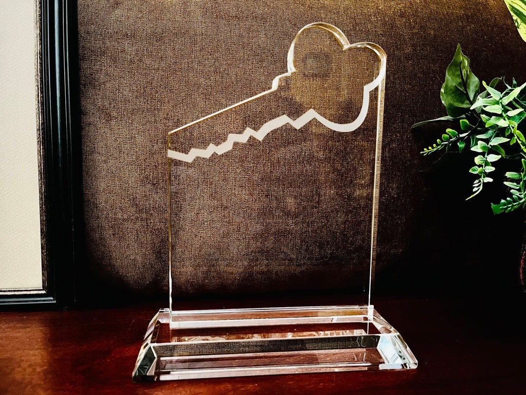 Crystal Key Award Trophy Blank or Engraved A Great Gift A - Etsy