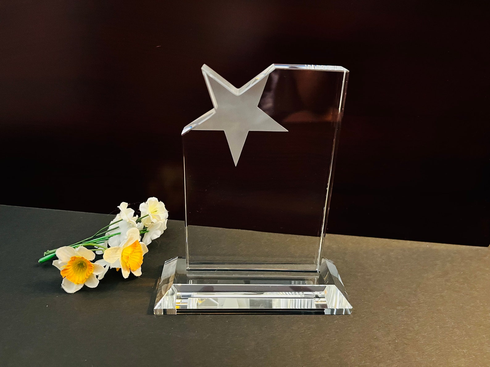 Crystal Star Plaque Award, Free Engraving, 3 Sizes Available, Award for ...