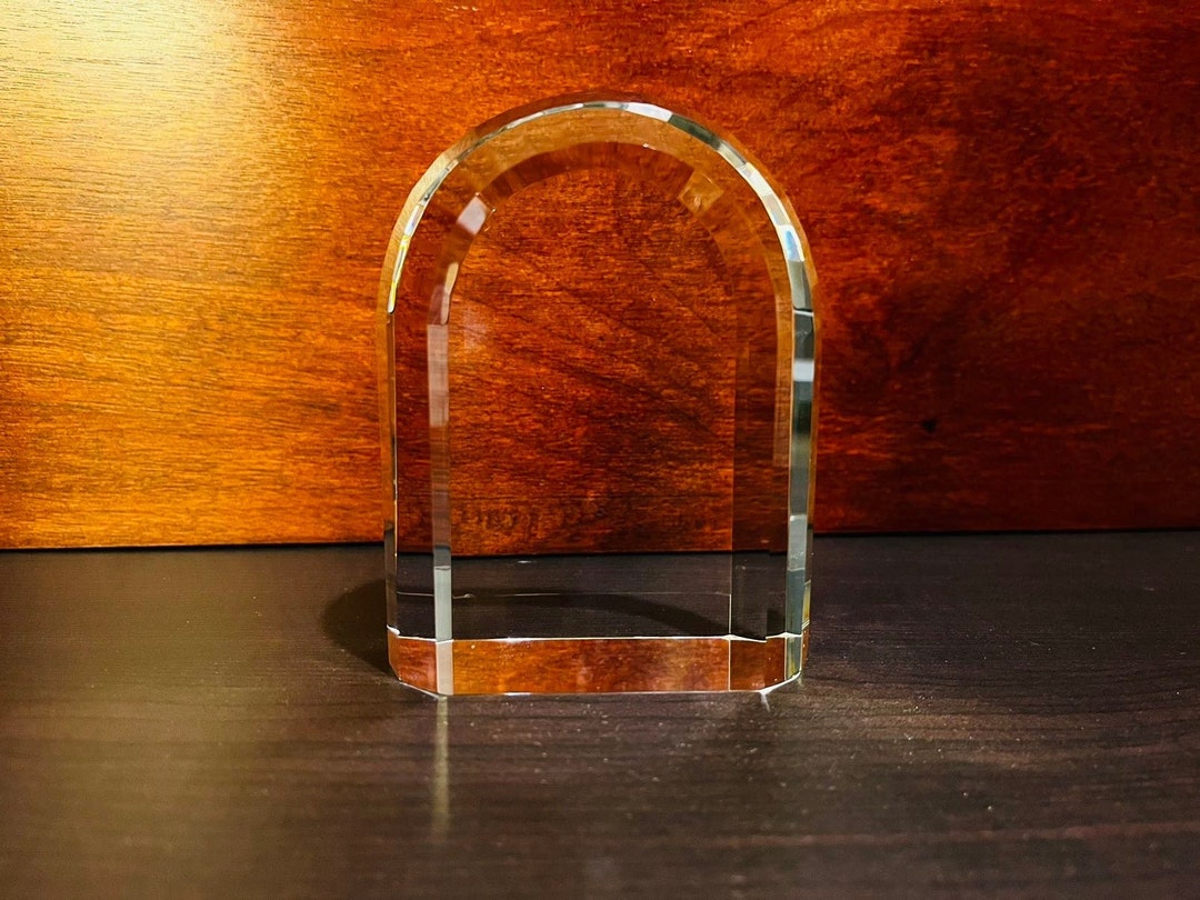 Crystal Arch Award, Blank or Personalized Engraving, Ideal Gift, Trophy ...