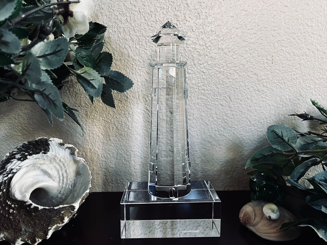 Crystal Lighthouse Figurine, Gift, Award, Blank or Engraved. Ideal for ...