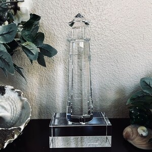 Crystal Lighthouse Figurine, Gift, Award, Blank or Engraved. Ideal for ...