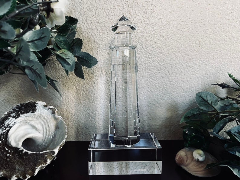 Crystal Lighthouse Figurine, Gift, Award, Blank or Engraved. Ideal for ...