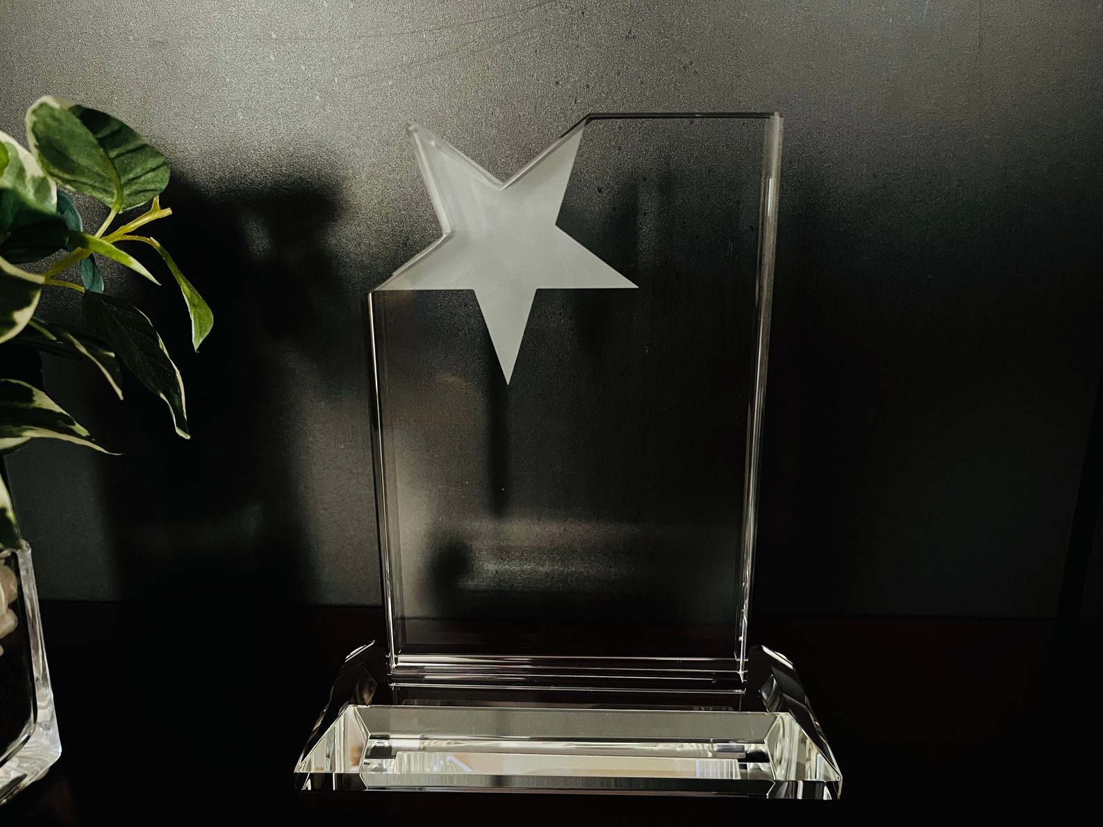 Crystal Star Plaque Award, Free Engraving, 3 Sizes Available, Award for ...
