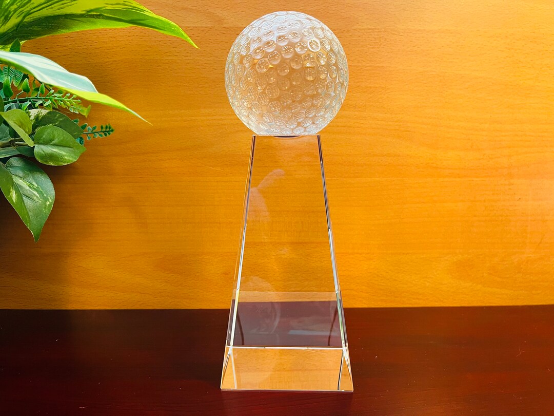 Crystal Golf Ball Gift, Award, Trophy. Free Engraving, 3 Sizes ...