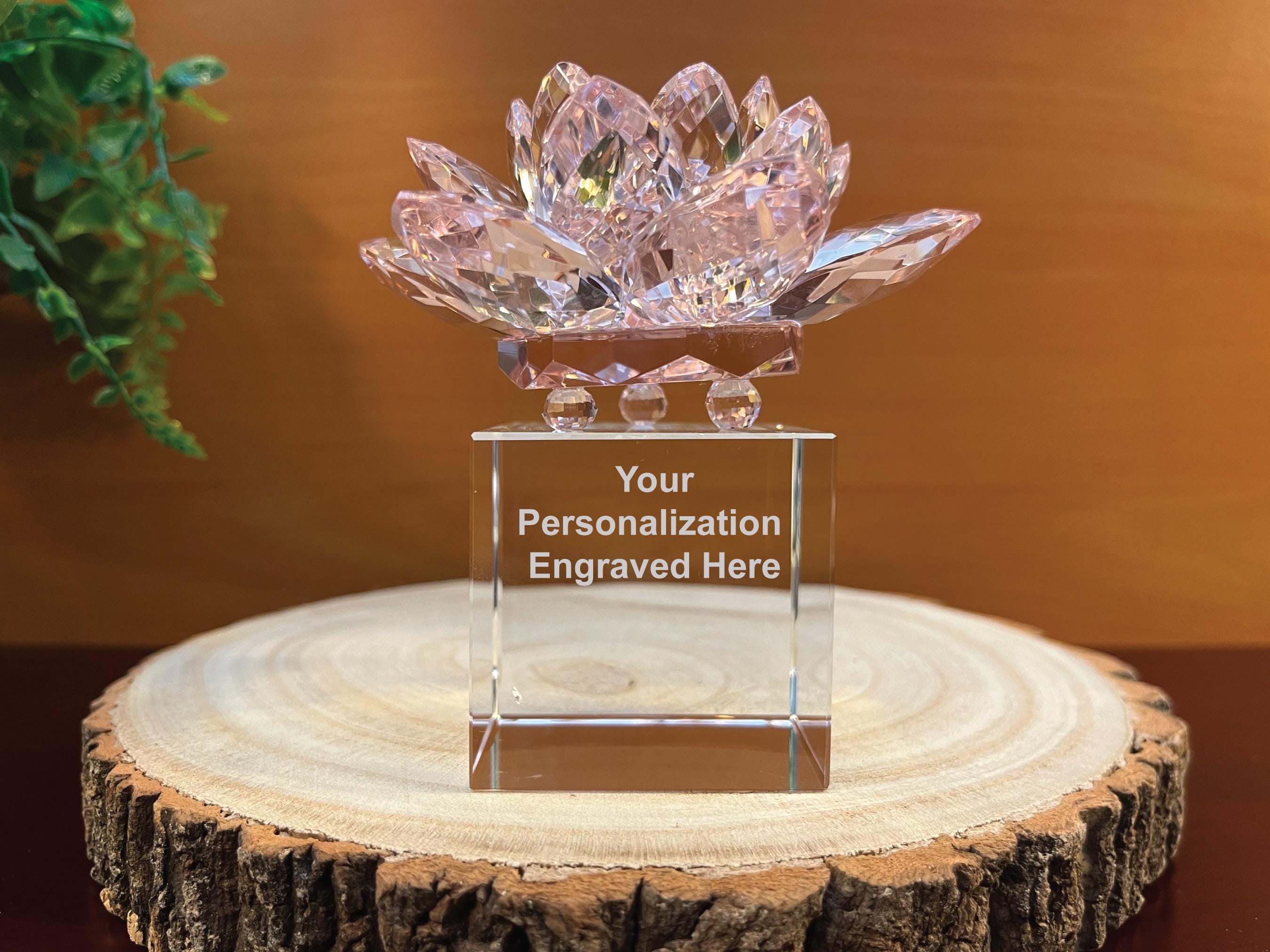 Personalized Appreciation Gift Custom Engraved Crystal Paperweight ...