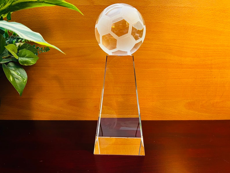 Crystal Soccer Ball Gift Award Trophy. Free Engraving 3 - Etsy