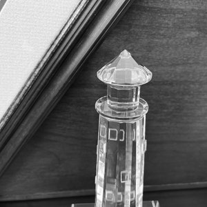 Crystal Lighthouse Figurine, Gift, Award, Blank or Engraved. Ideal for ...