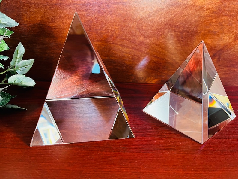 Clear Crystal Pyramid Paperweight, Gift, Blank or Pesonalization ...