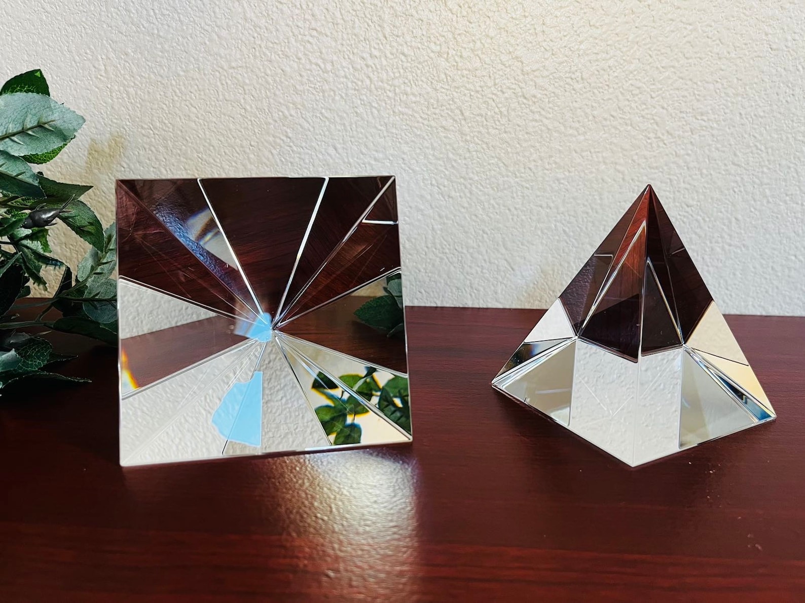 Clear Crystal Pyramid Paperweight, Gift, Blank or Pesonalization ...