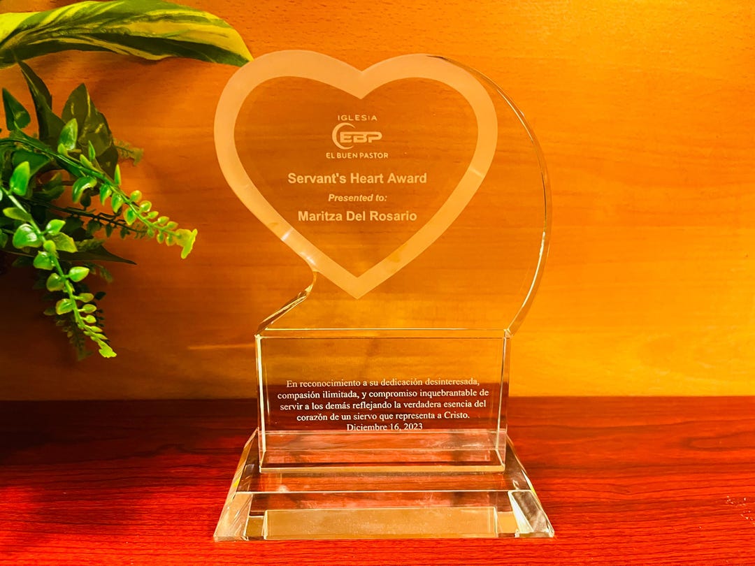 Crystal Heart Award, Trophy, Gift, Home Decor, Perfect Gift for the ...