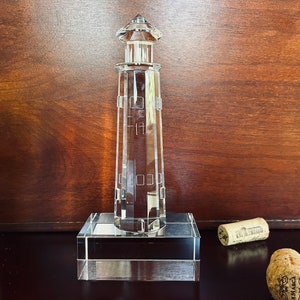 Crystal Lighthouse Figurine, Gift, Award, Blank or Engraved. Ideal for ...