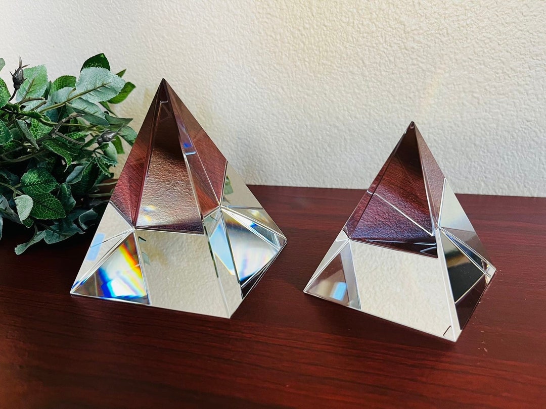 Clear Crystal Pyramid Paperweight, Gift, Blank or Pesonalization ...