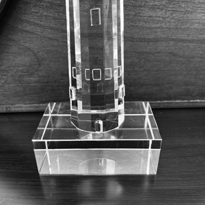 Crystal Lighthouse Figurine, Gift, Award, Blank or Engraved. Ideal for ...