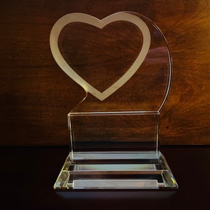 Crystal Heart Award, Trophy, Gift, Home Decor, Perfect Gift for the ...