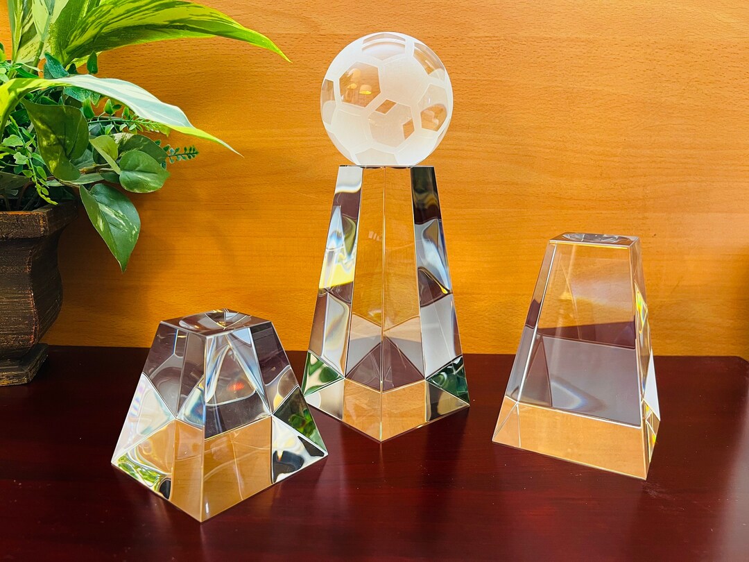 Crystal Soccer Ball Gift, Award, Trophy. Free Engraving, 3 Sizes ...