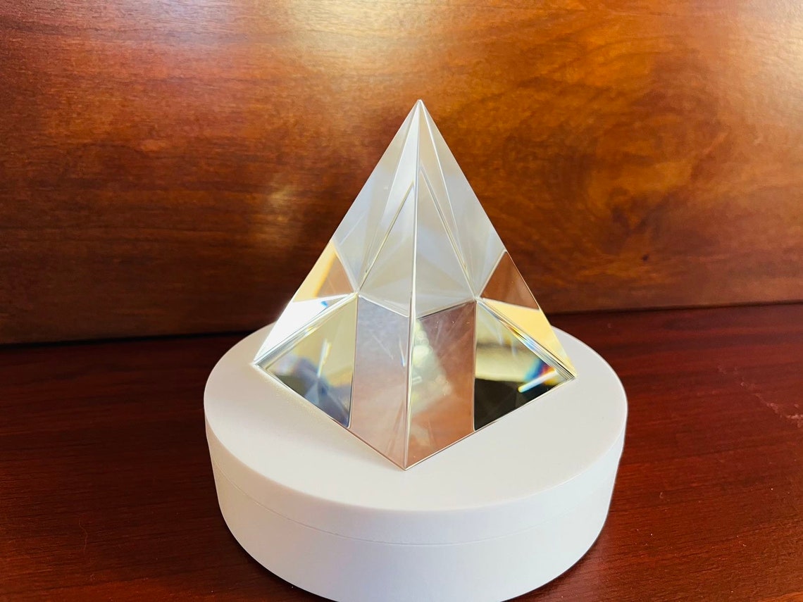 Clear Crystal Pyramid Paperweight, Gift, Blank or Pesonalization ...