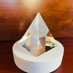 Clear Crystal Pyramid Paperweight, Gift, Blank or Pesonalization ...