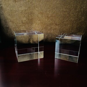 Crystal Cube Paperweight, Awards. 5 Sizes Available, Free Engraving ...