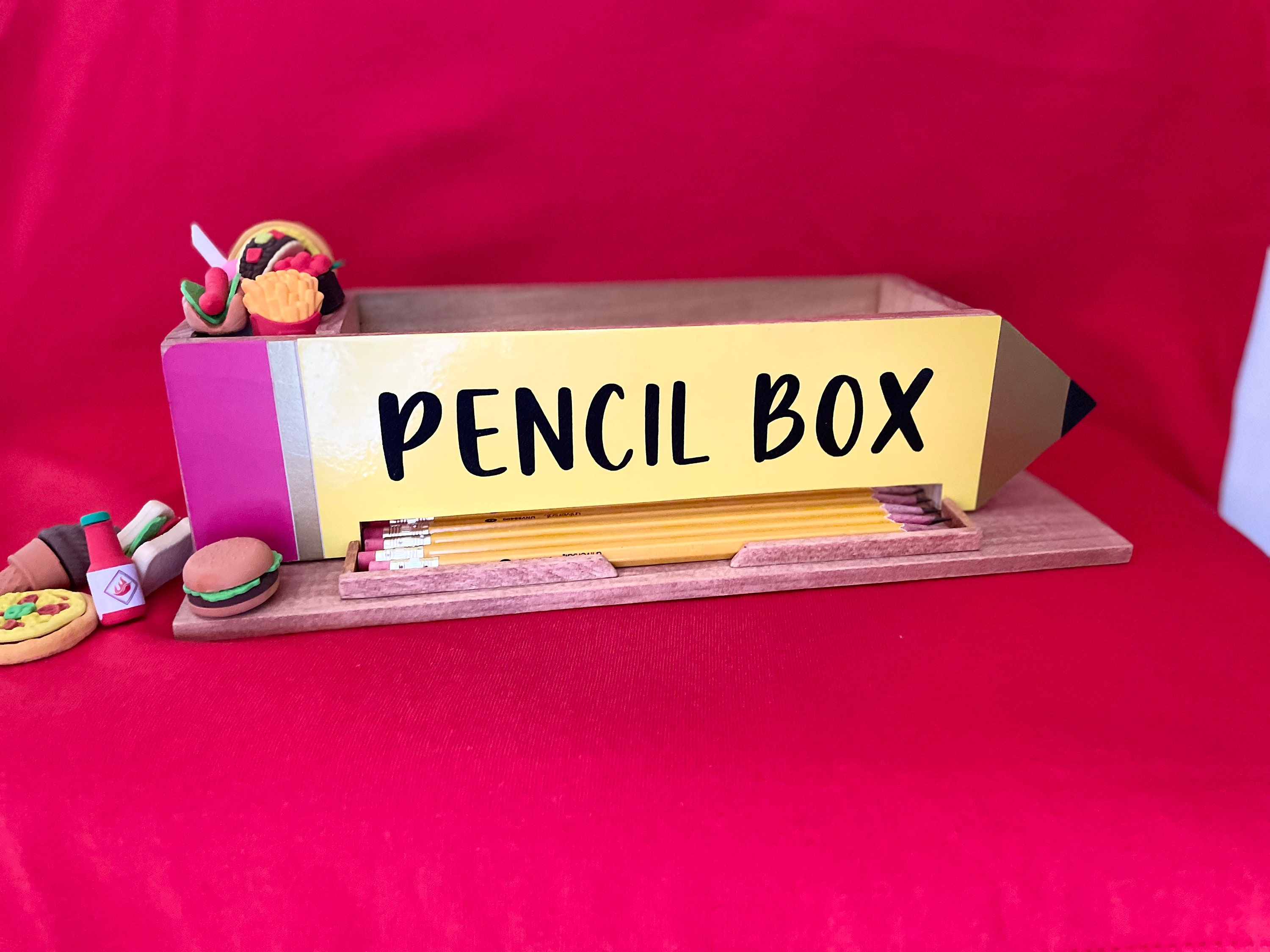 Pencil Box, Wooden Pencil Box, Pencil Organizer, Teacher’s Gift - Etsy