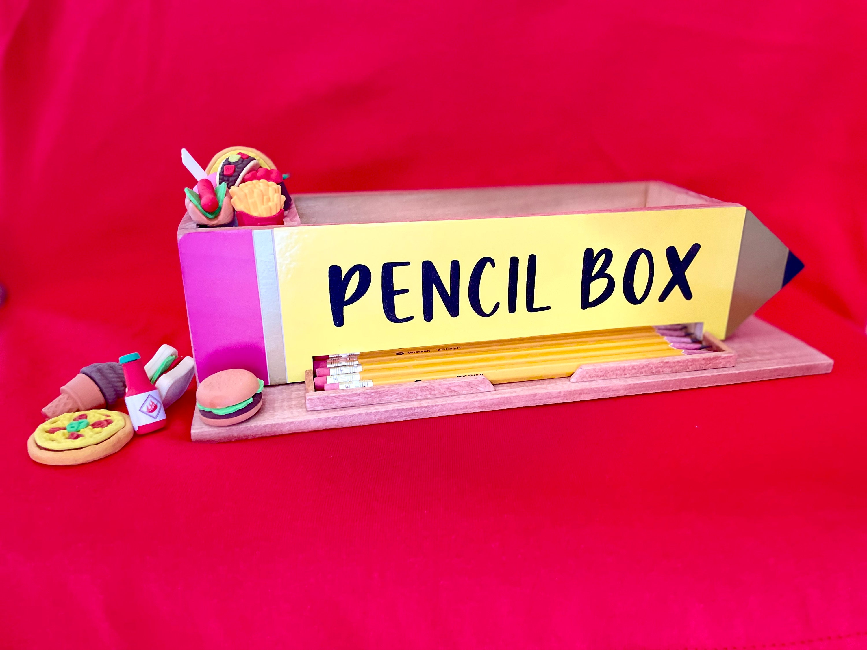 Pencil Box, Wooden Pencil Box, Pencil Organizer, Teacher’s Gift - Etsy
