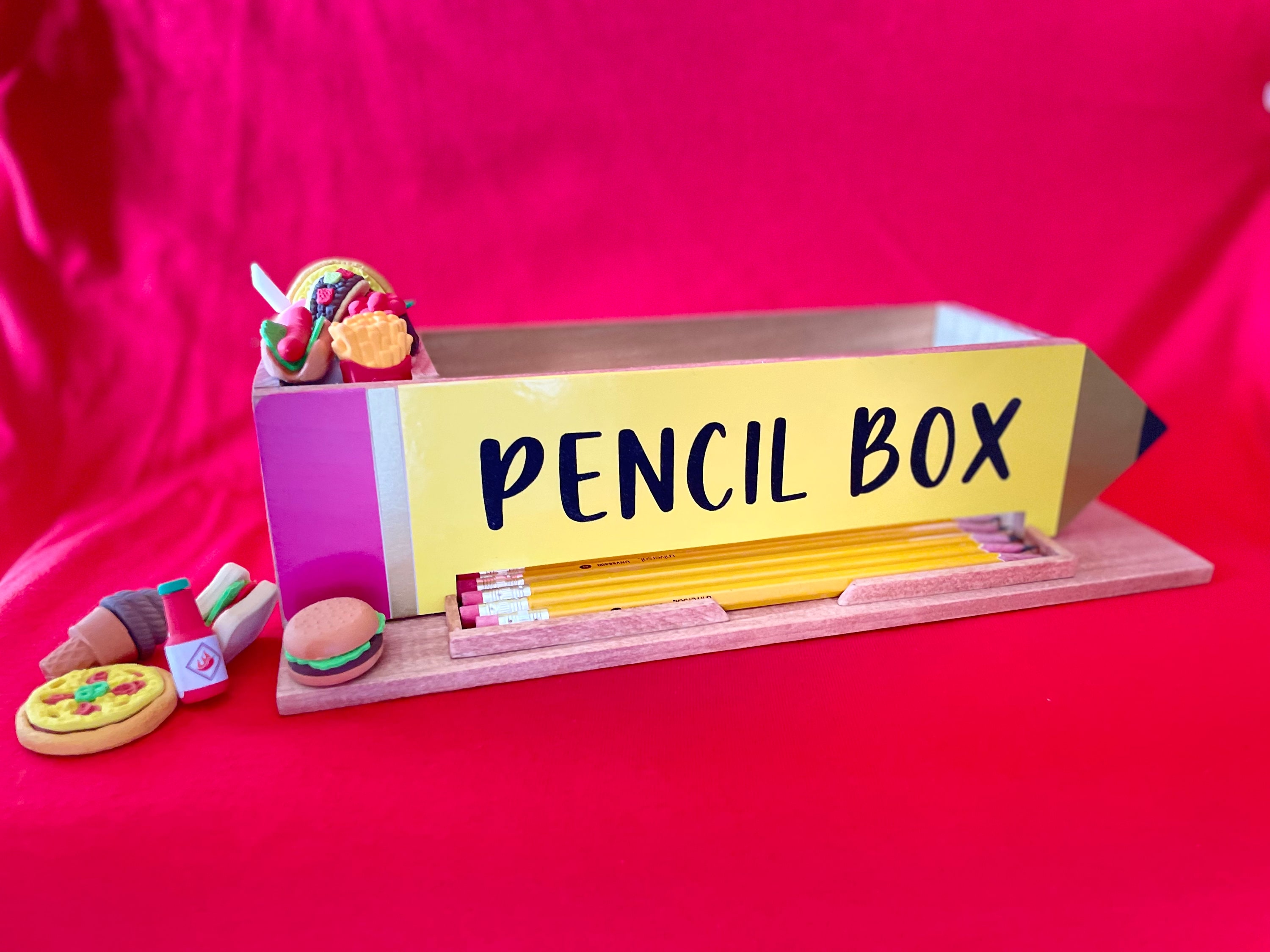 Pencil Box, Wooden Pencil Box, Pencil Organizer, Teacher’s Gift - Etsy