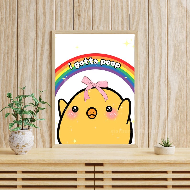 Funny Bathroom I Gotta Poop Poster, Cute Bathroom Decor, Funny Bathroom ...