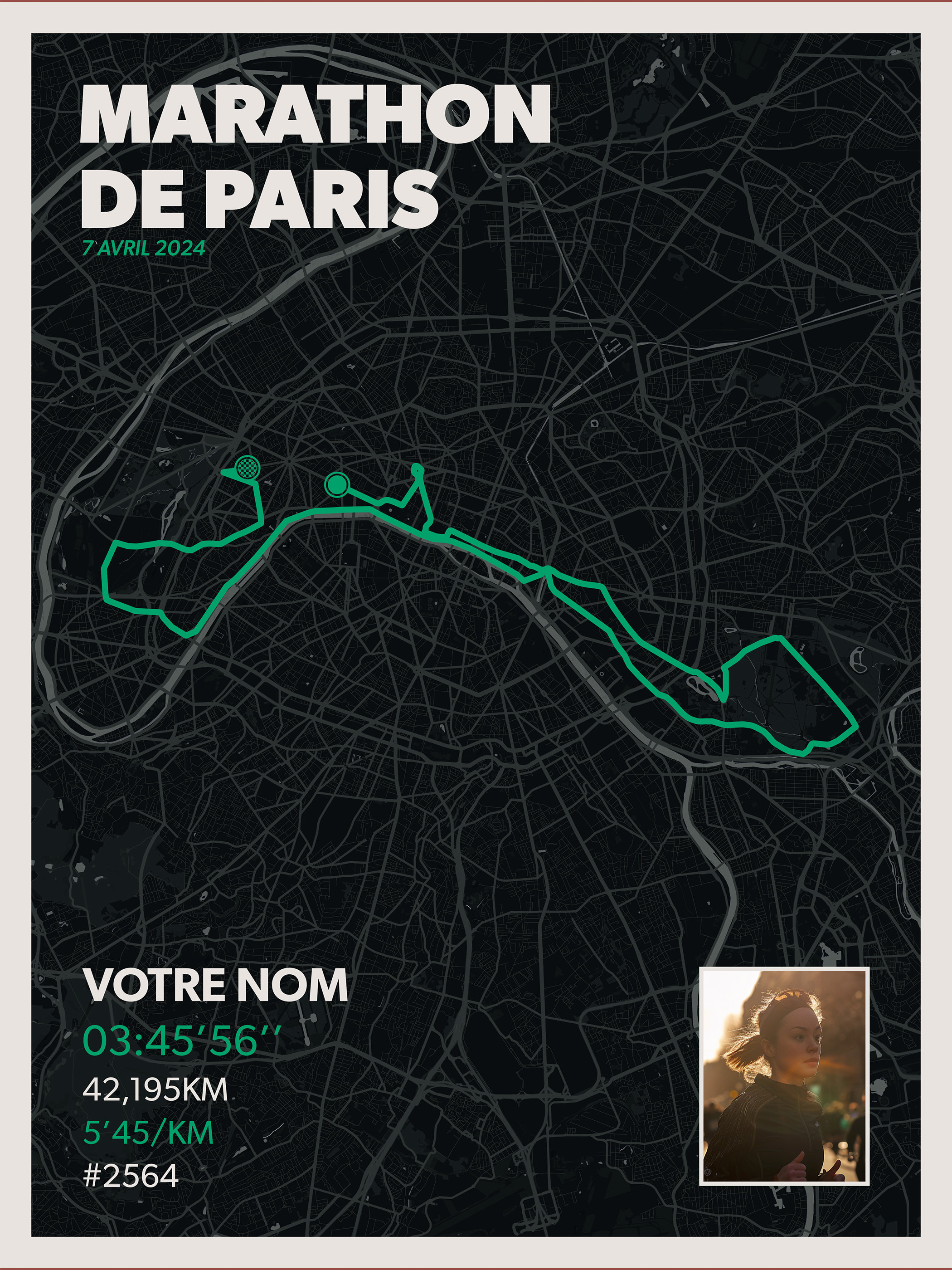 Personalized Paris Marathon Poster Race Gift Wall Decoration Marathon ...