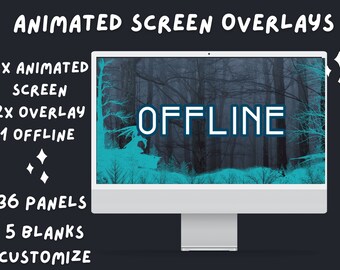 Turquoise Twitch Overlays - Etsy