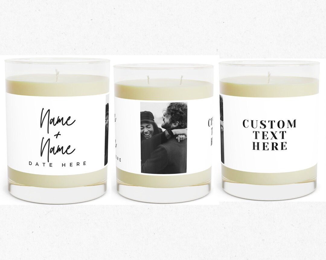Personalized Picture Candle - Custom Photo Soy Wax Candle, Anniversary ...