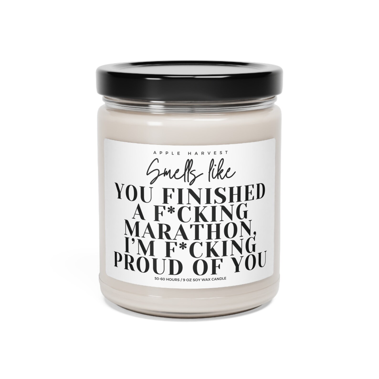 Funny Marathon Runner Soy Wax Candle, Running Athlete Coach Sports Gag ...