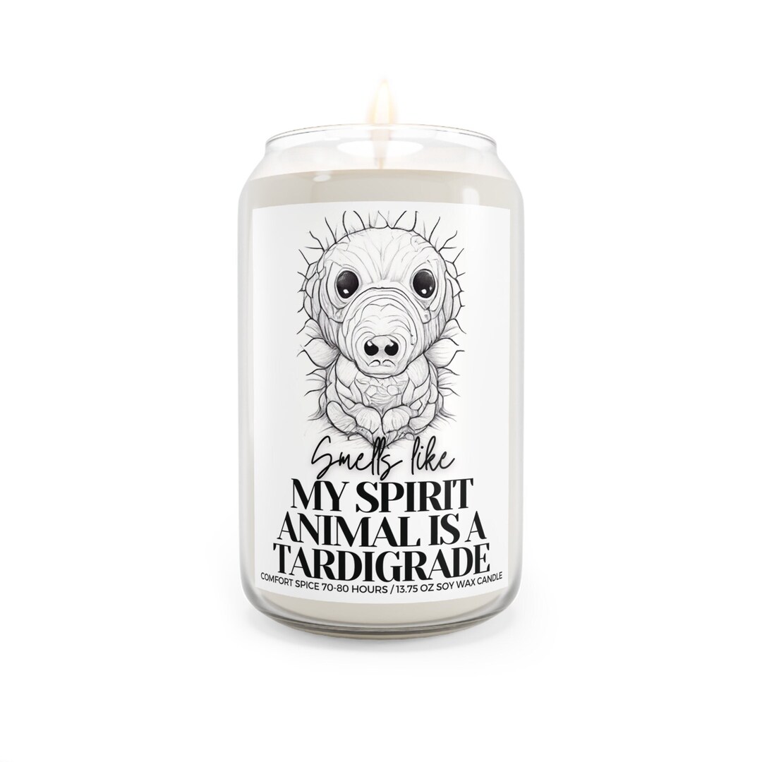 Funny Tardigrade Soy Wax Candle, Water Bear Microscopic Life Gift for ...