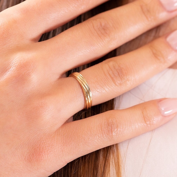 14k Gold Wrap Ring - Etsy