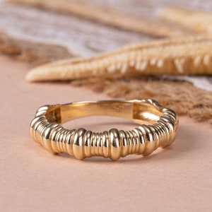 Gold Bone Ring for Women 14k Gold Statement Ring for - Etsy