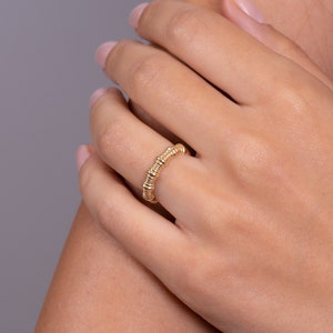 Gold Bone Ring for Women 14k Gold Statement Ring for - Etsy