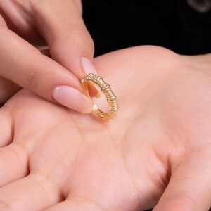Gold Bone Ring for Women 14k Gold Statement Ring for - Etsy