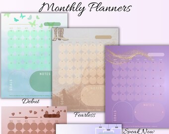 Taylor Swift Themed Daily Weekly and Monthly Planner Bundle - Etsy