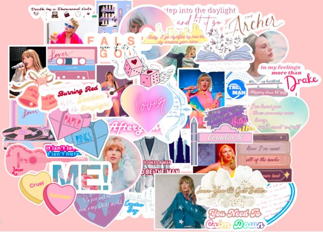 Taylor Swift Lover Custom Sticker Sets 10 45 Sticker Sets - Etsy
