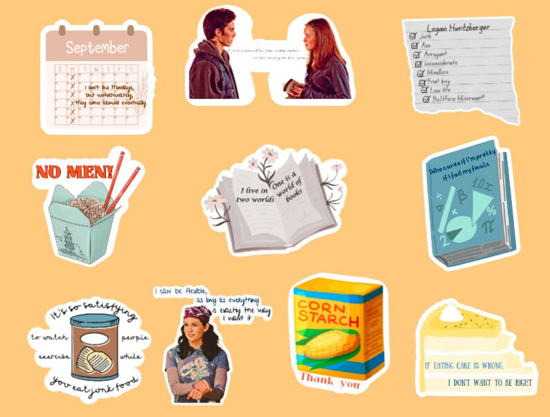 Gilmore Girls Sticker Set 30 Stickers - Etsy