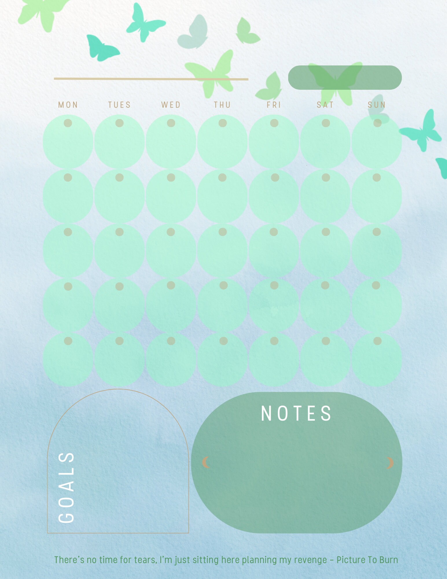 Taylor Swift Themed Monthly Planners - Etsy