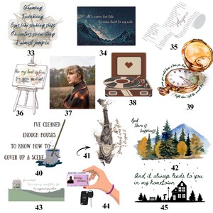 Taylor Swift Evermore Custom Sticker Sets 10 45 Sticker Sets - Etsy
