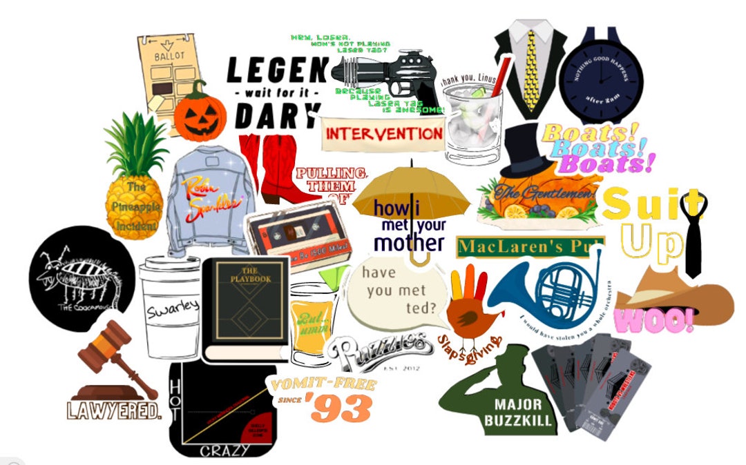 30 Pcs How I Met Your Mother Stickers - Etsy