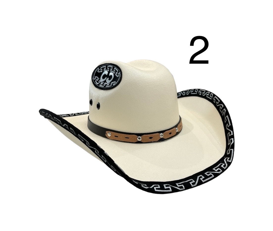 Artisanal Mexican Cowboy Hat for Men Canvas Hat Sombrero Western Style ...