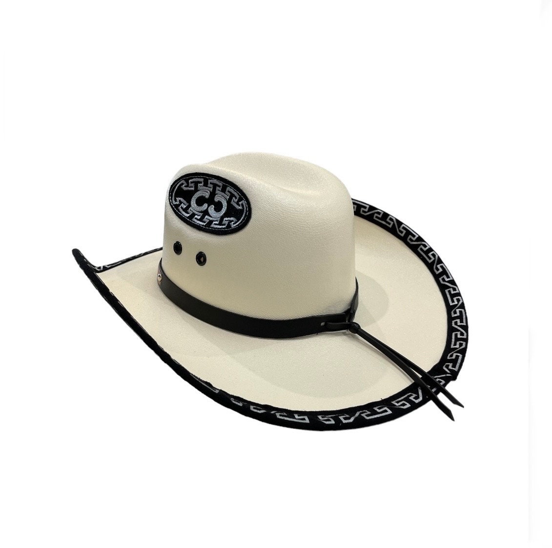 Artisanal Mexican Cowboy Hat for Men Canvas Hat Sombrero Western Style ...