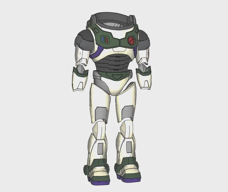 Buzz Lightyear Space Suit Armor EVA Foam Pepakura File Templates ...