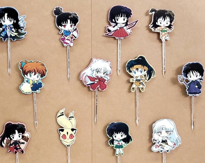 Anime Inuyash Chibi Dolls Cupcake Toppers - Etsy